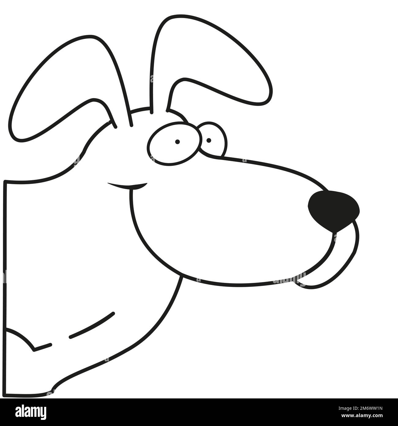 Dog head outline hi-res stock photography and images - Alamy