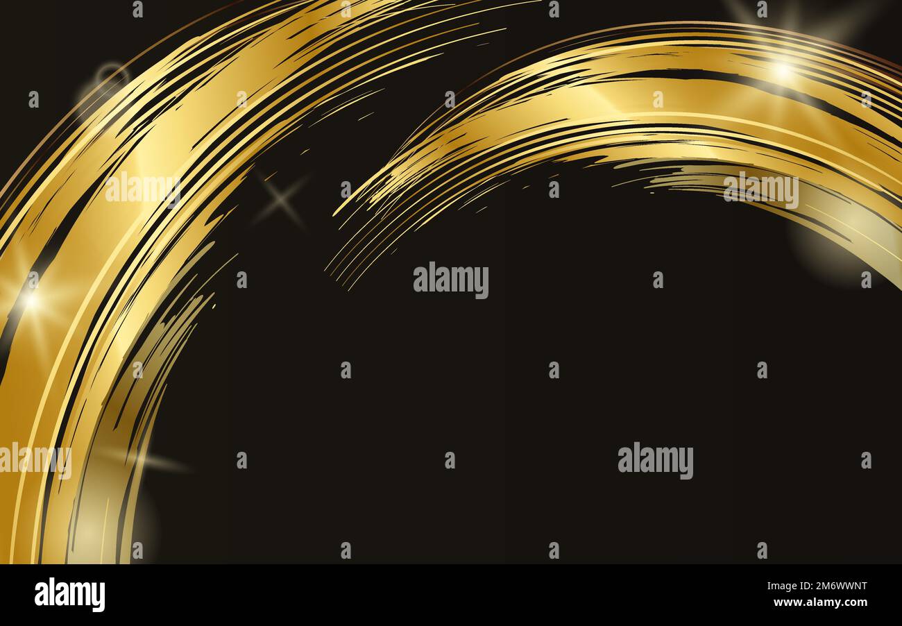 Golden wave abstract background vector Stock Vector Image & Art - Alamy