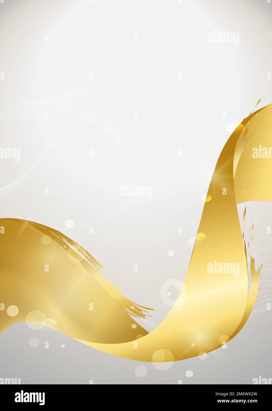 Golden wave abstract background vector Stock Vector Image & Art - Alamy