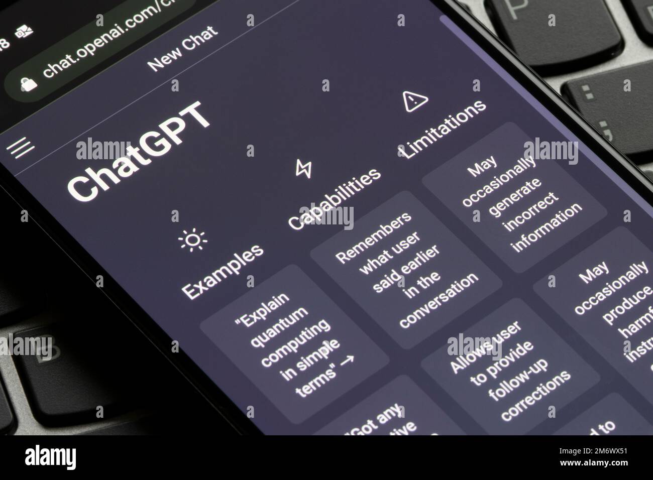 Webpage of ChatGPT, an AI chatbot, is seen on the website of OpenAI, on ...