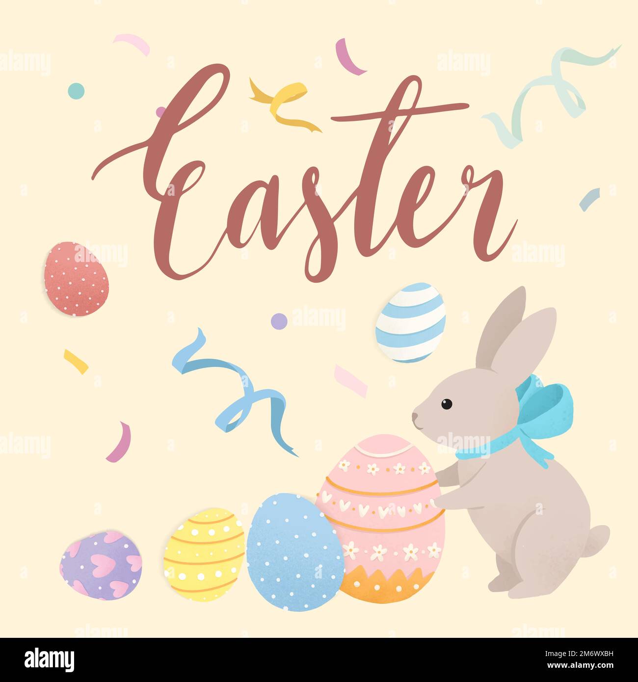 Easter bunny illustrated egg hi-res stock photography and images - Alamy