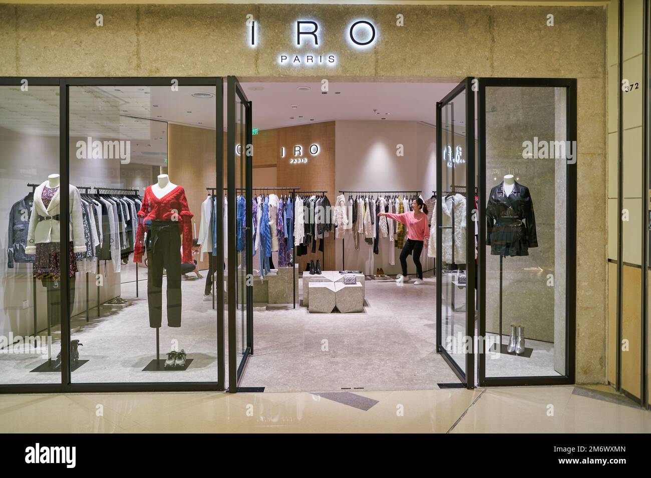 SHENZHEN, CHINA - CIRCA NOVEMBER, 2019: IRO Paris storefront as seen at ...
