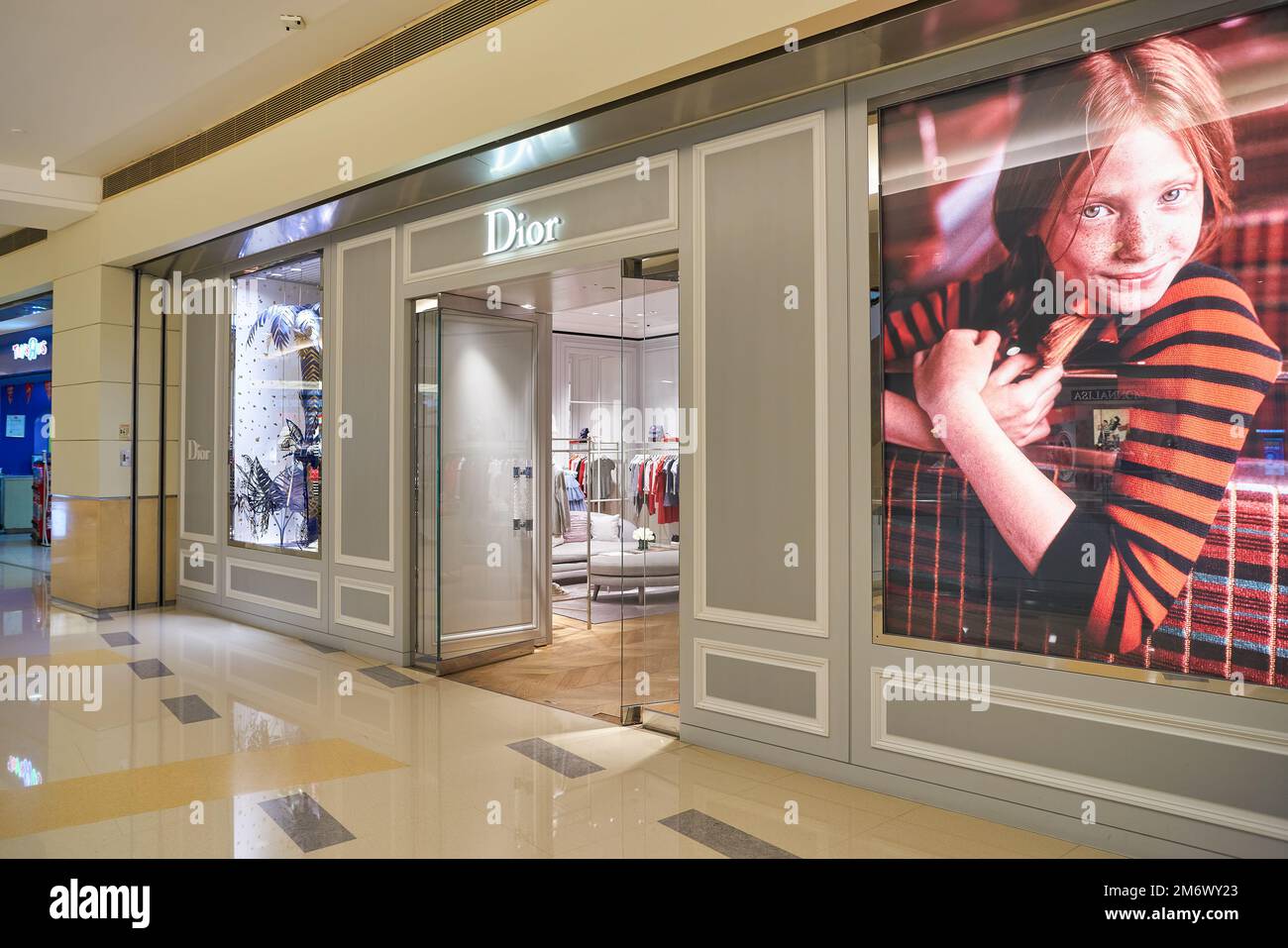 SHENZHEN, CHINA - CIRCA NOVEMBER, 2019: storefront of Dior store at ...