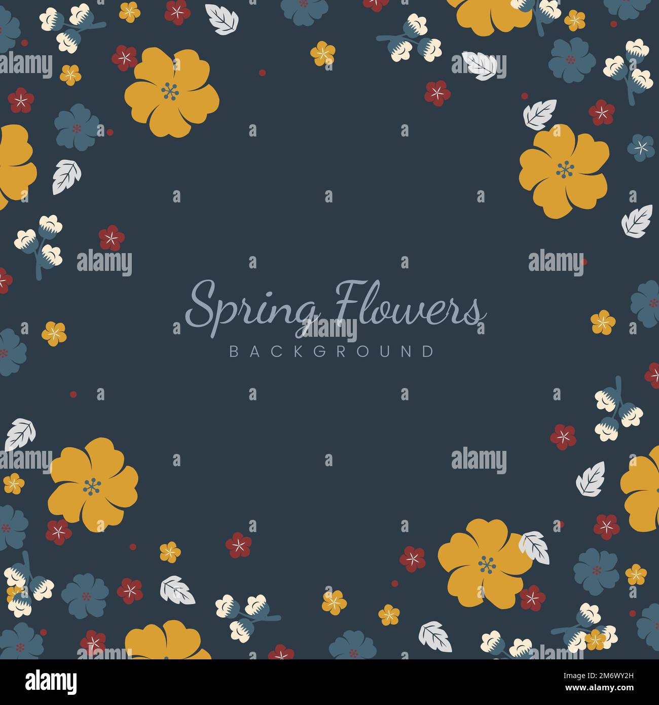 Yellow flowers border background vector Stock Vector Image & Art - Alamy