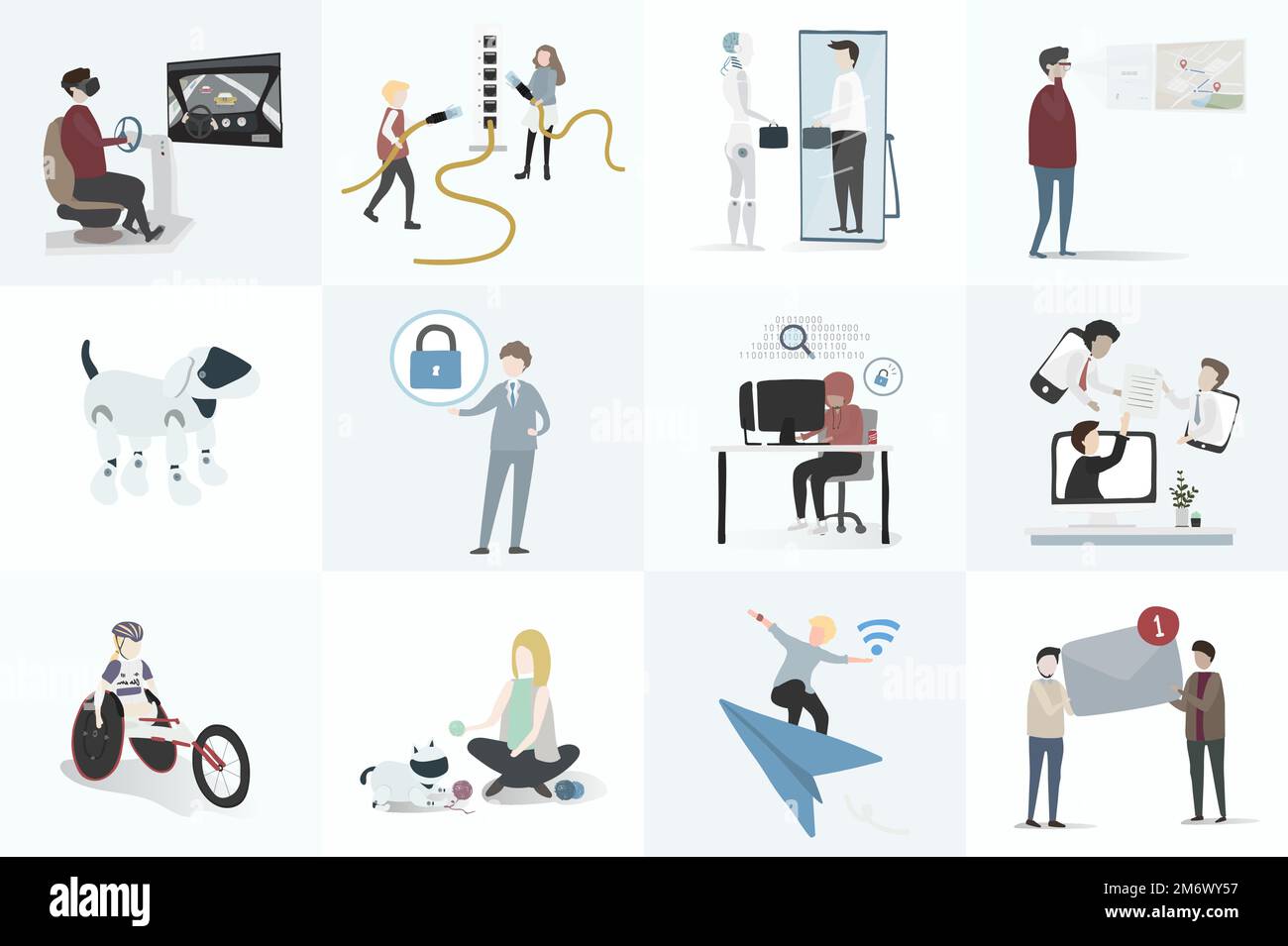 Illustration set of human avatar vector Stock Vector Image & Art - Alamy