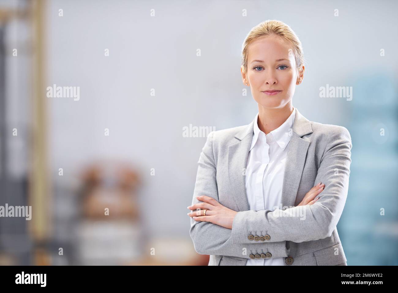 She manages this factory like a boss. Portrait of a female factory ...