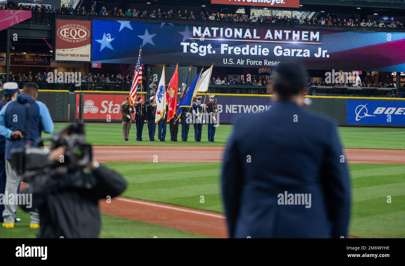 Service members display the colors as U.S. Air Force Reserve Tech. Sgt ...