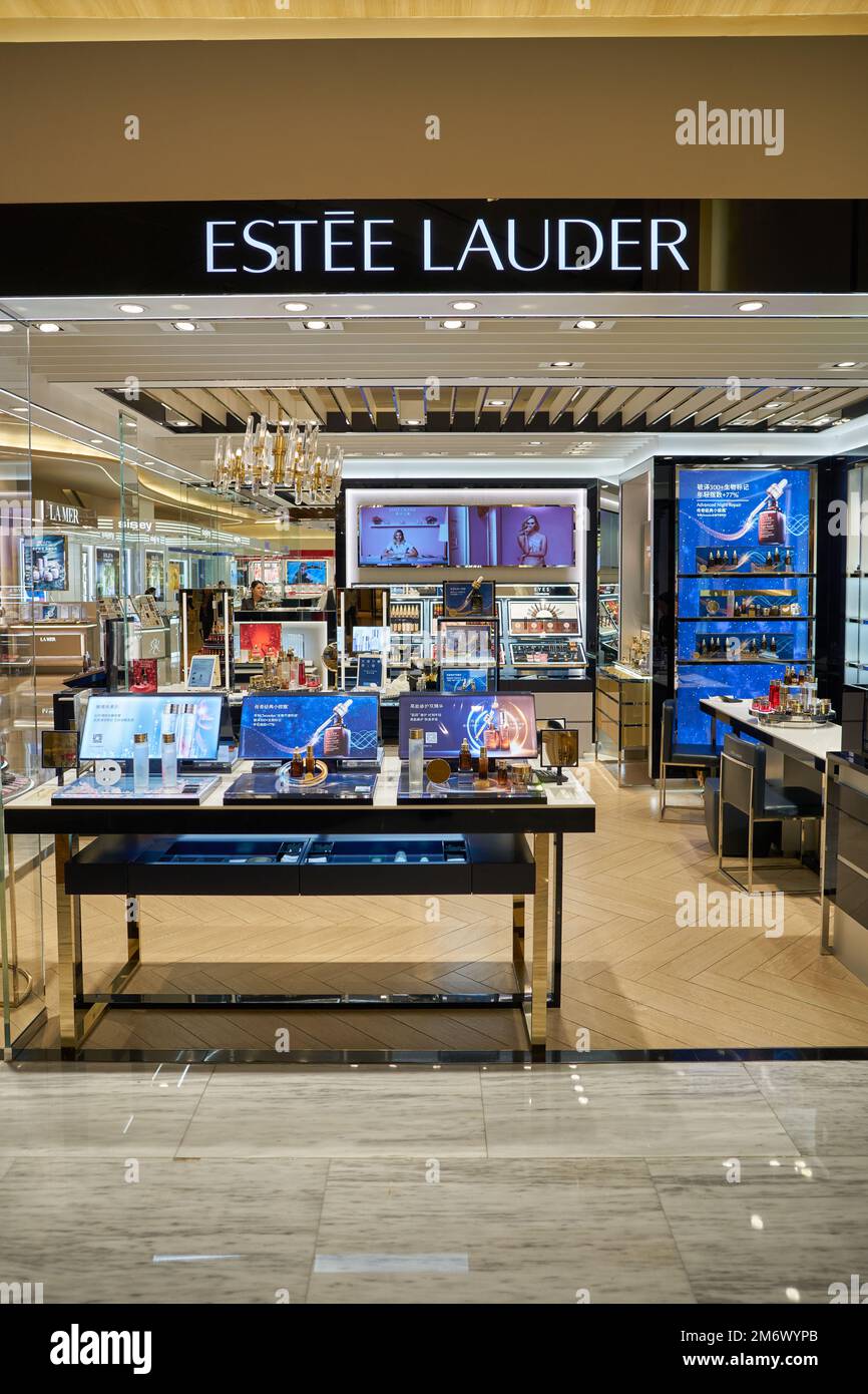 SHENZHEN, CHINA - CIRCA NOVEMBER, 2019: Estee Lauder products on ...