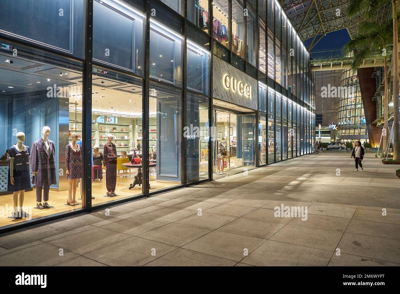 SHENZHEN, CHINA - CIRCA NOVEMBER, 2019: storefront of Gucci shop in ...