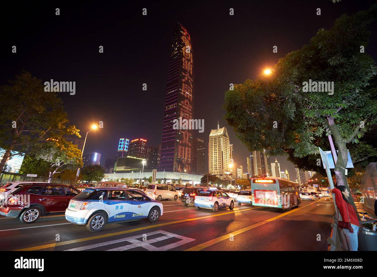 Night shenzhen downtown traffic street hi-res stock photography and ...
