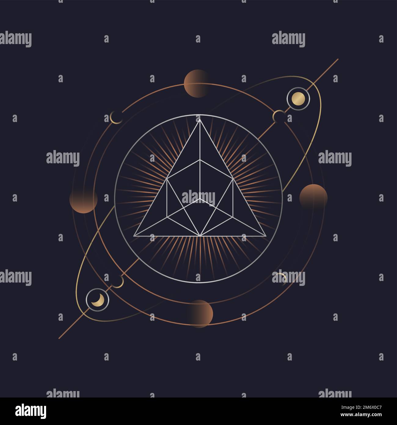 Geometric triangle mystic symbol vector Stock Vector Image & Art - Alamy