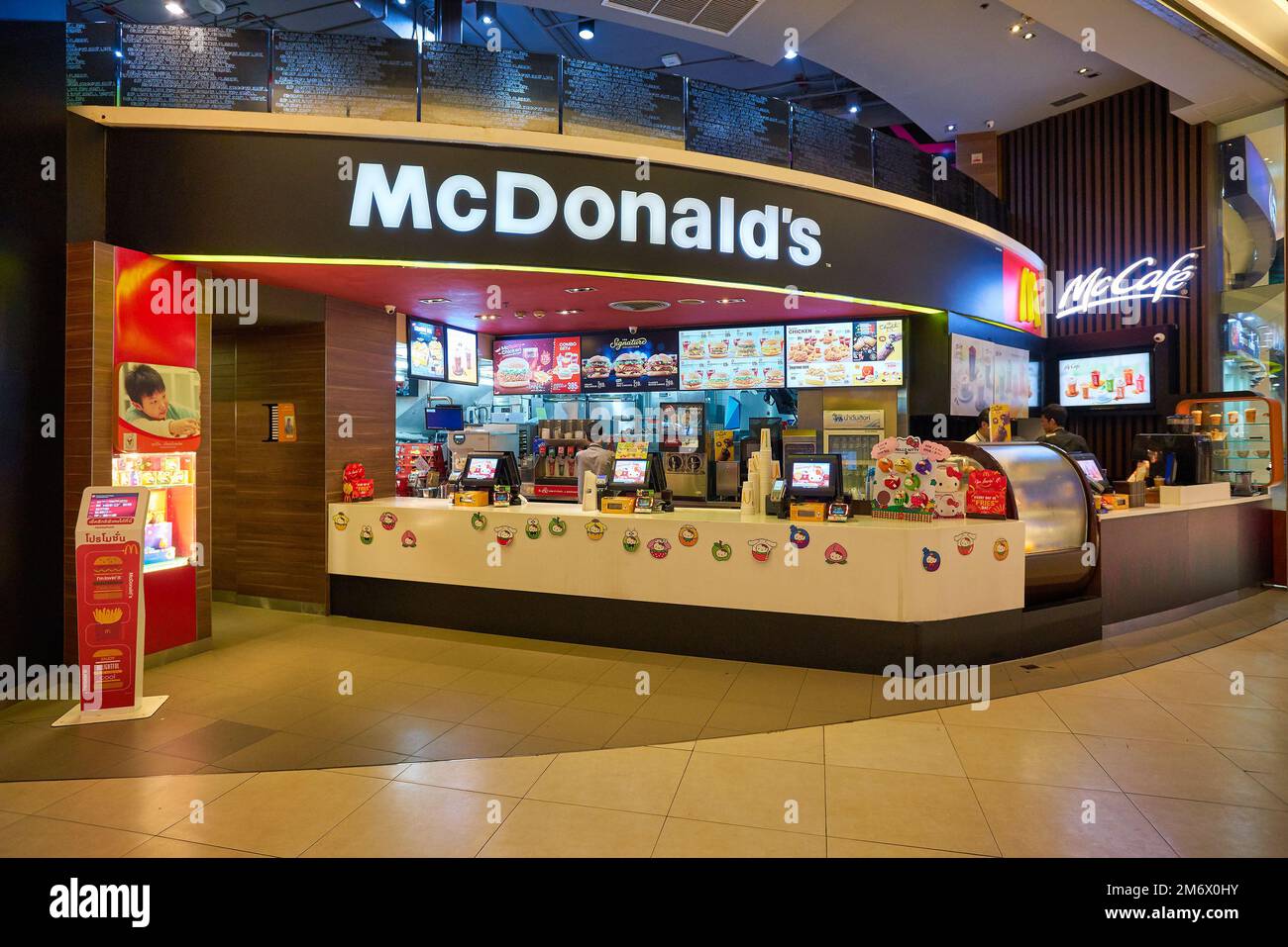 BANGKOK, THAILAND - CIRCA JANUARY, 2020: counter at McDonald's fast ...