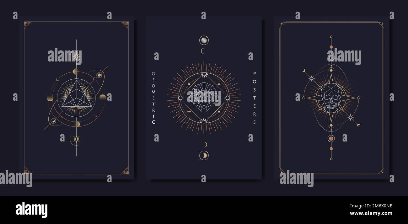 Geometric mystic symbols vector set Stock Vector Image & Art - Alamy