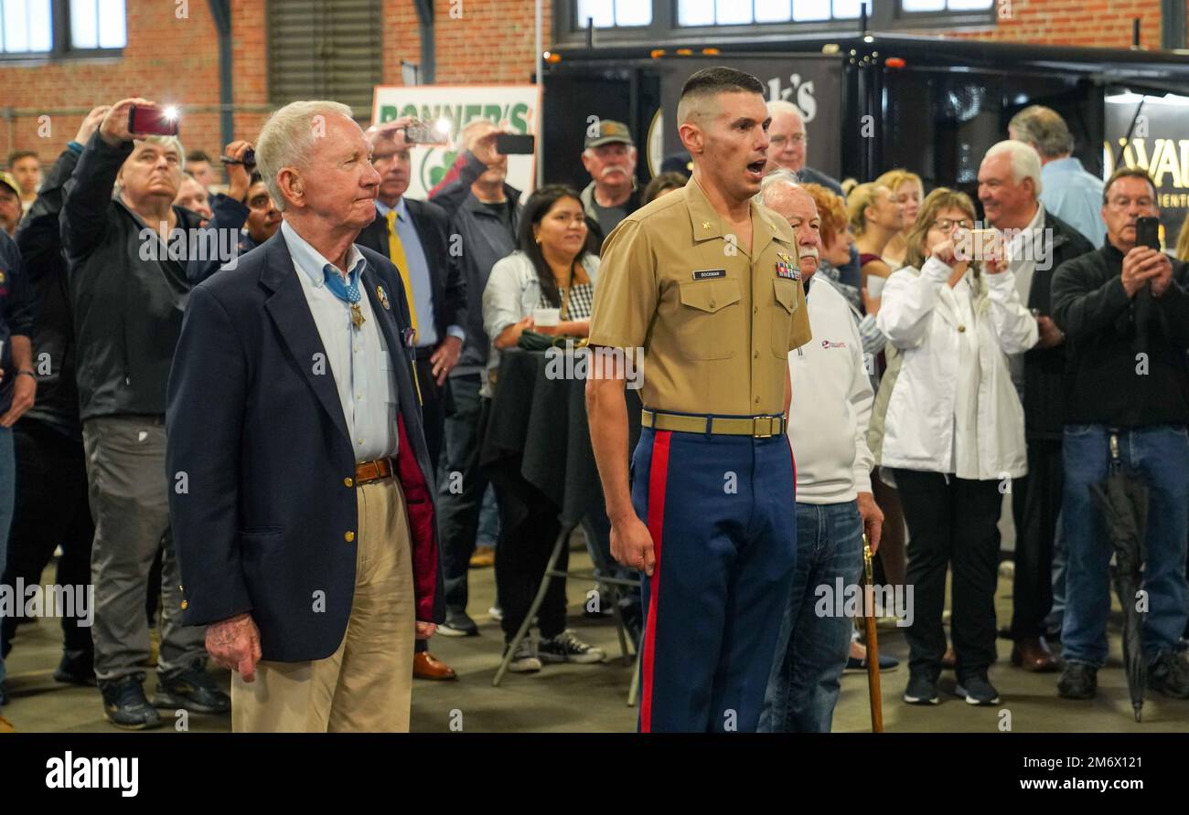 U.S. Marine Corps Maj. Victor Bockman, commanding officer of Recruiting ...