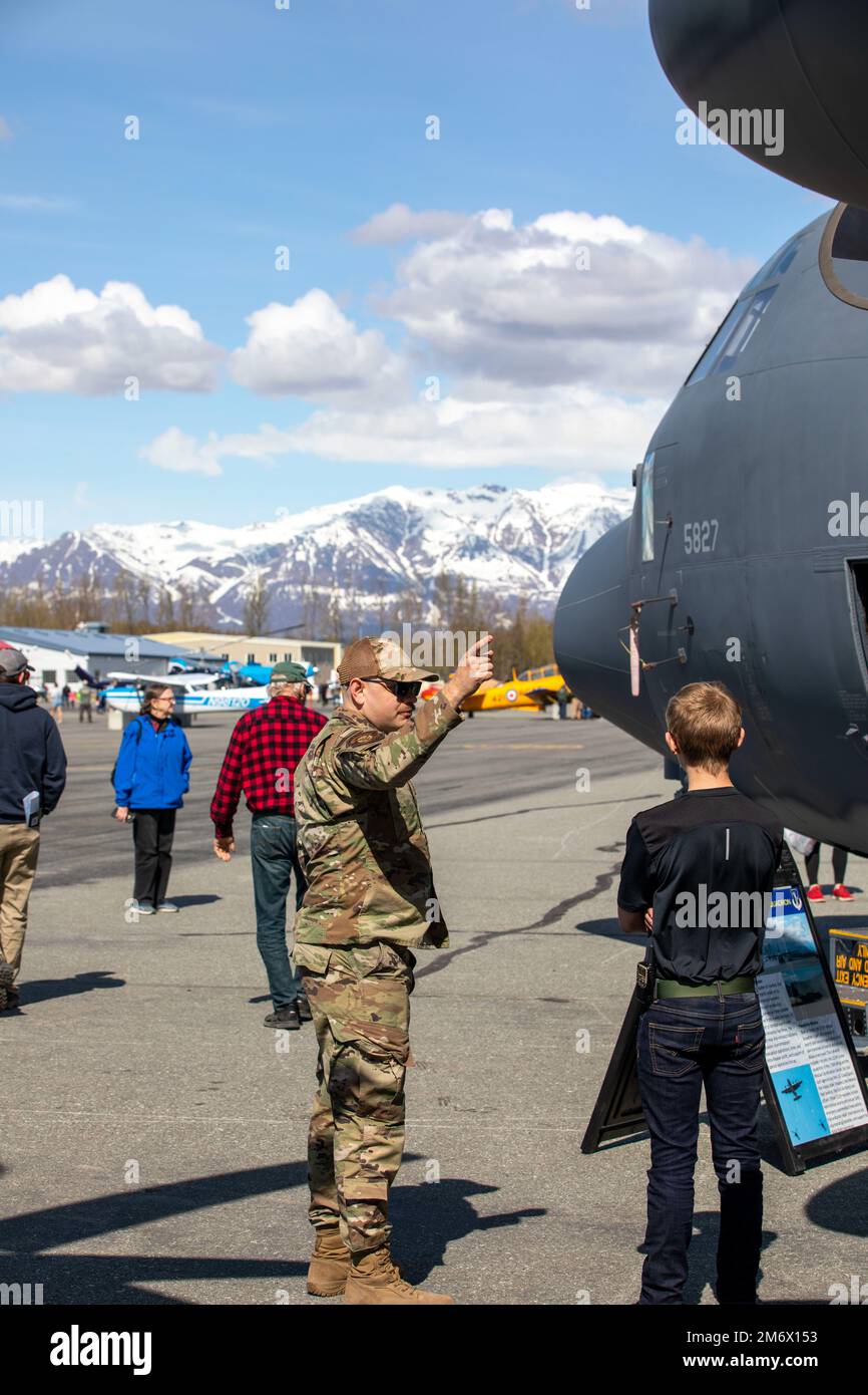 Alaska Air National Guard Senior Airman Nick Brensier, an aircraft ...