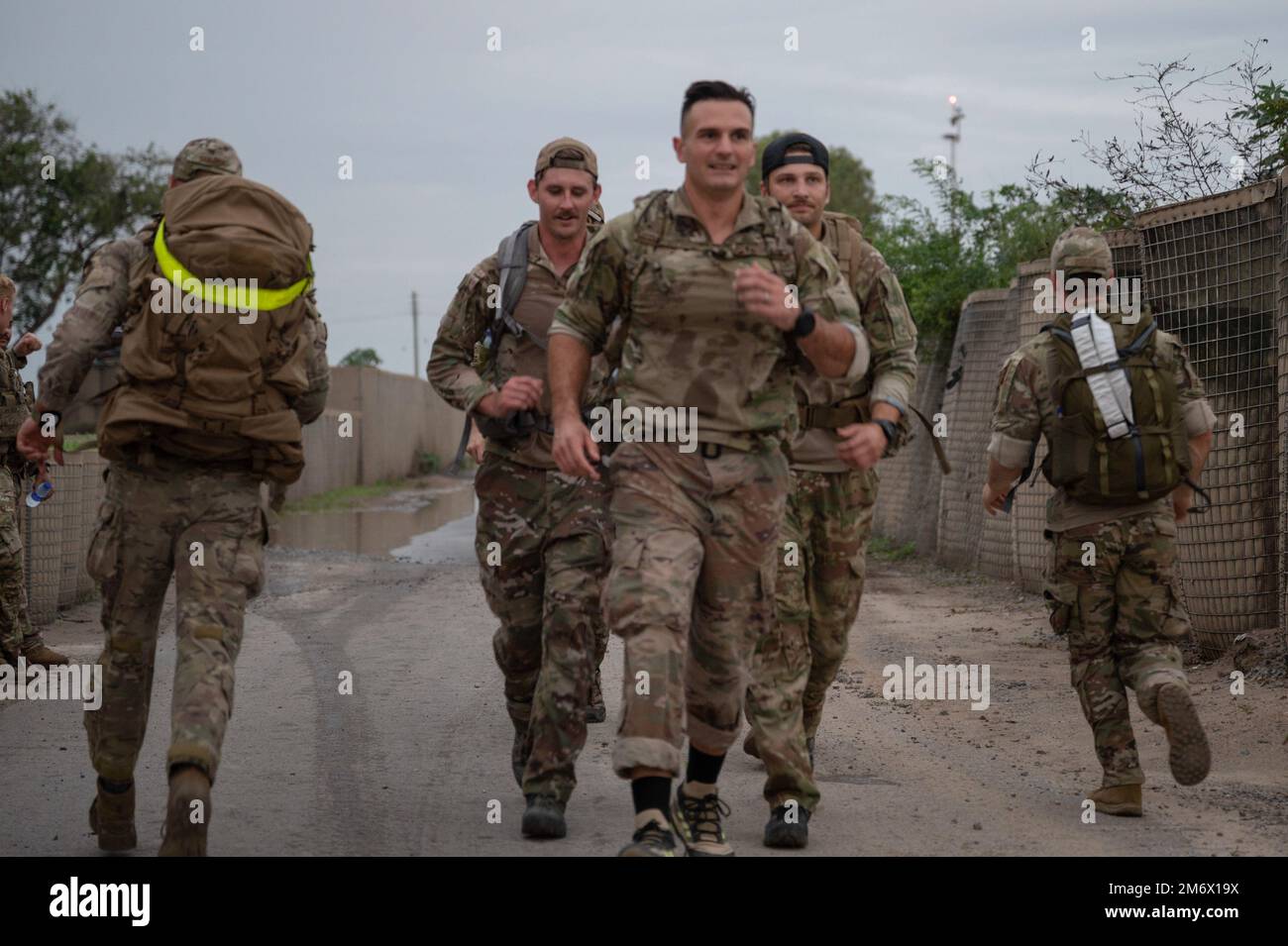 U.S. Air Force Airmen with the 475th Expeditionary Air Base Squadron ...
