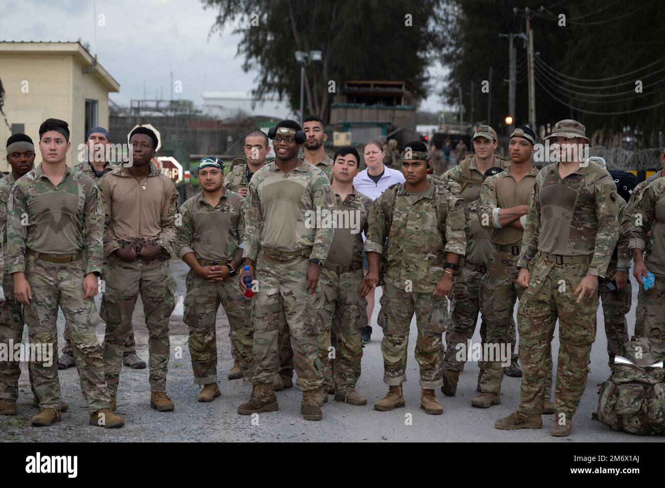 U.S. Air Force Airmen with the 475th Expeditionary Air Base Squadron ...