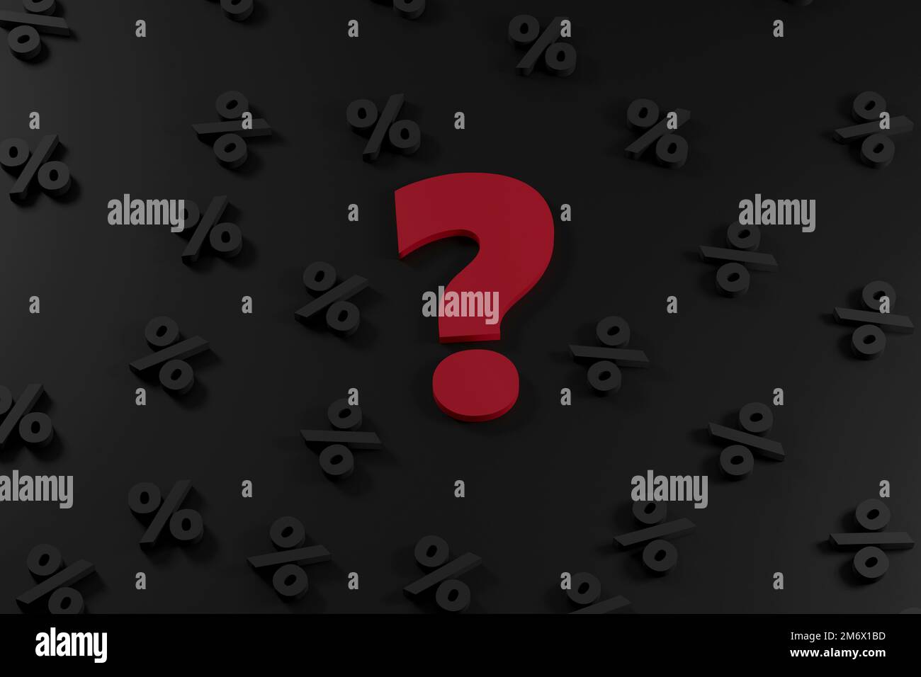 Luxury question mark on black podium, soft light, smooth background, 3d ...