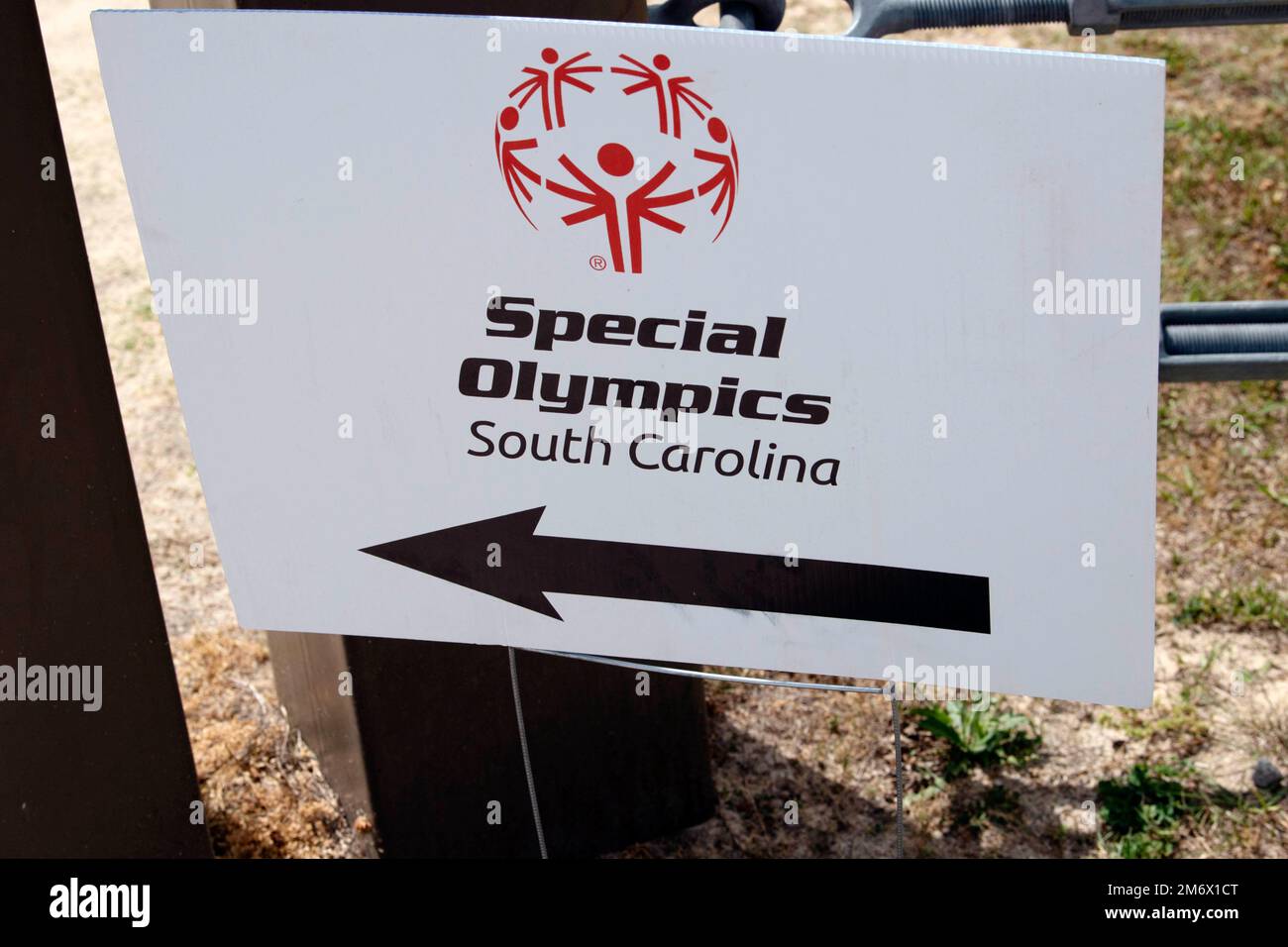 A sign points the way the Special Olympics of South Carolina on Fort ...