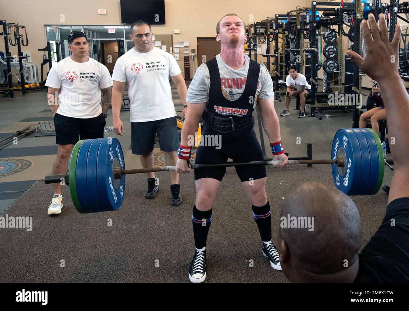 Special Olympian Tyler Chambers deadlifts 385 pounds during the ...