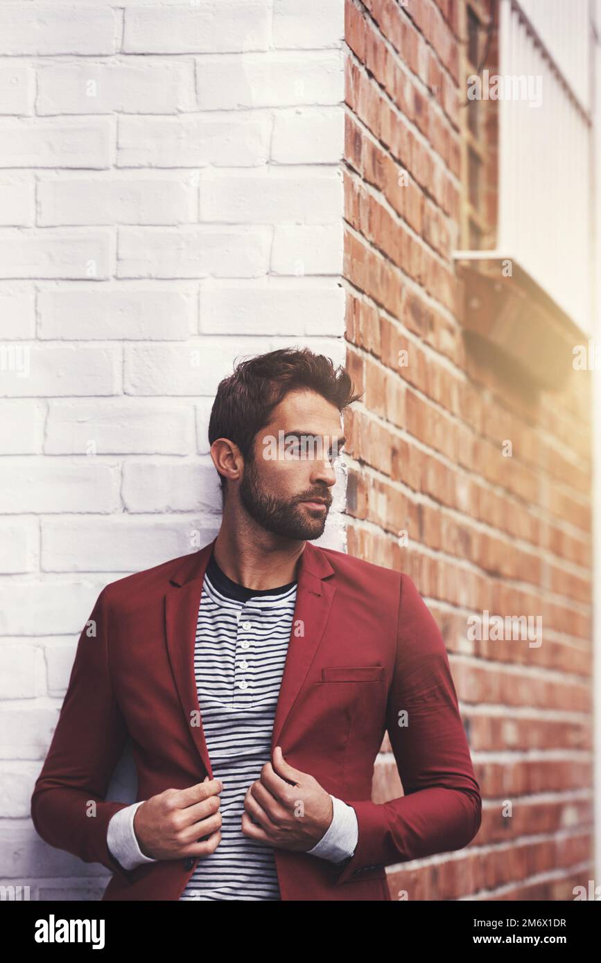 Standing male model leaning hi-res stock photography and images - Alamy