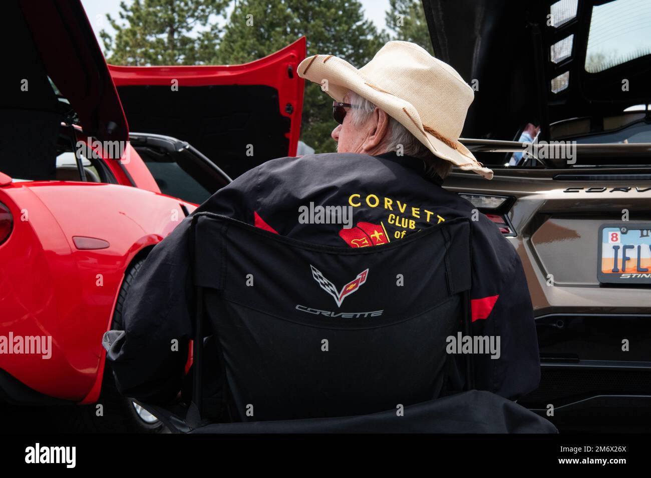 Bob Clayton displays his corvette at the 388th Munition Squadron second ...