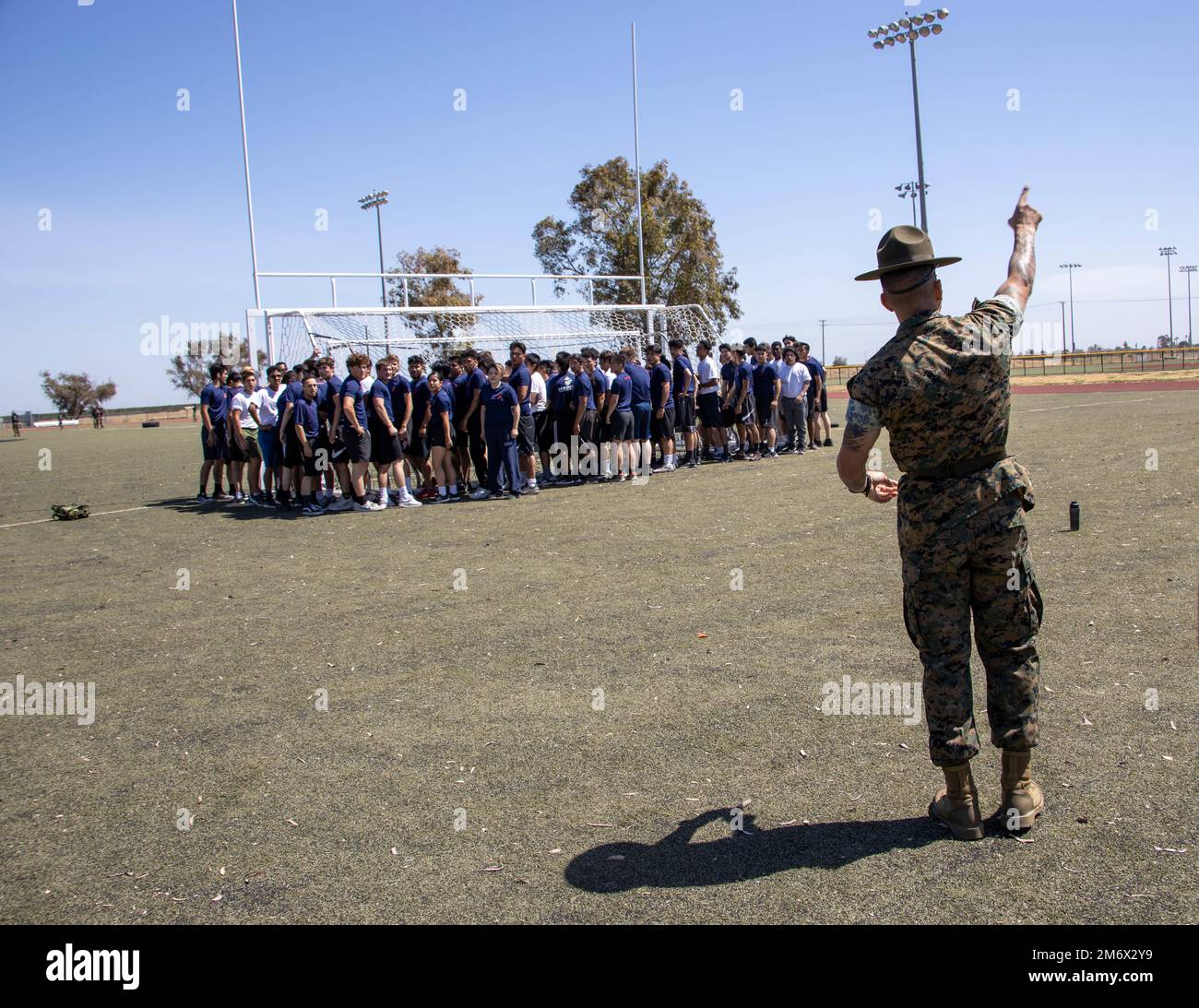 U.S. Marine Corps Staff Sgt. Juan Rios, a drill instructor with Marine ...