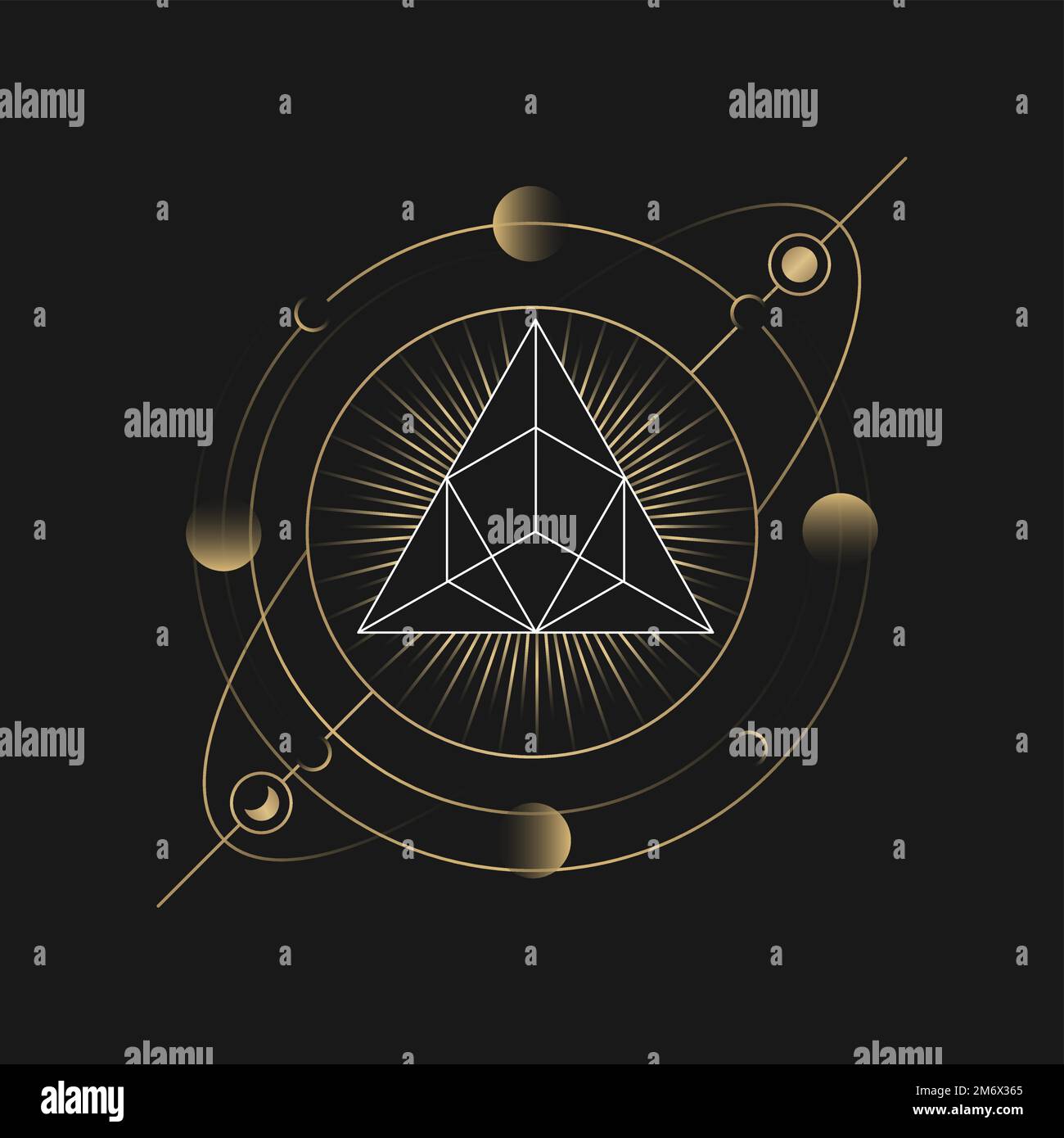 Geometric triangle mystic symbol vector Stock Vector Image & Art - Alamy