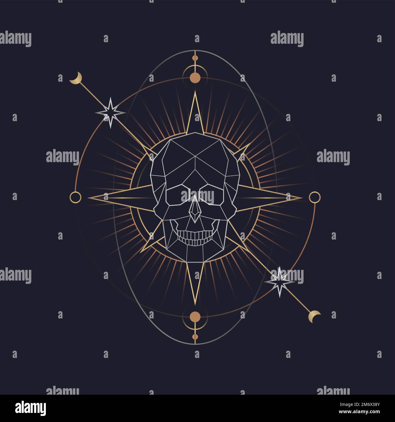 Geometric mystic death symbol vector Stock Vector Image & Art - Alamy