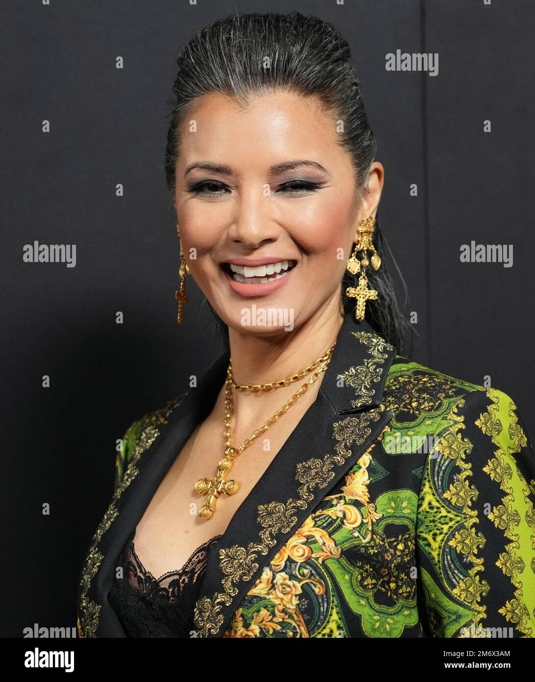 Hollywood, CA January 5, 2023. Kelly Hu arrives at the Starz "BMF ...