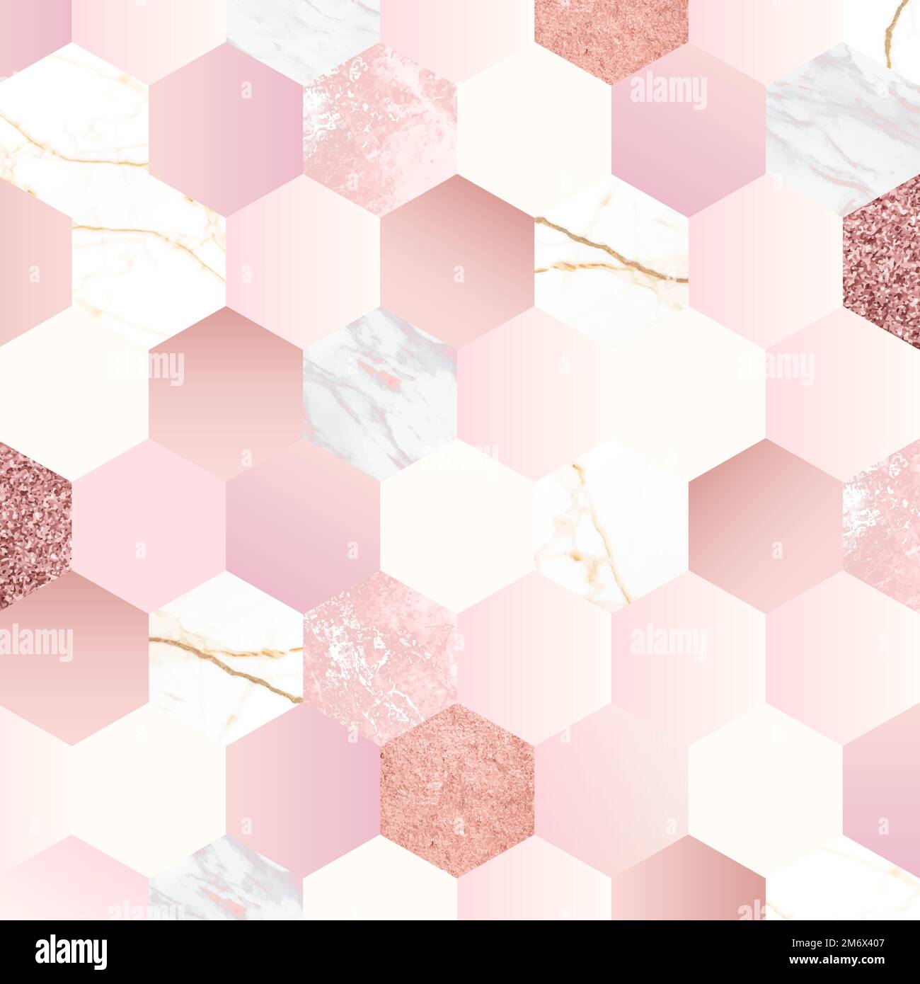 Pink feminine hexagon geometric background vector Stock Vector Image ...