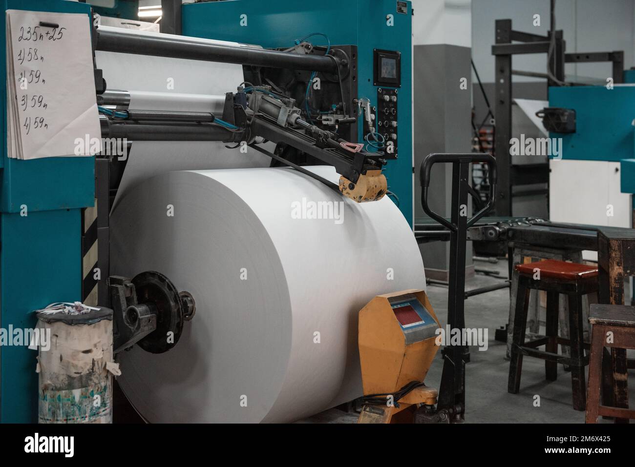 Printing house warehouse interior Stock Photo - Alamy