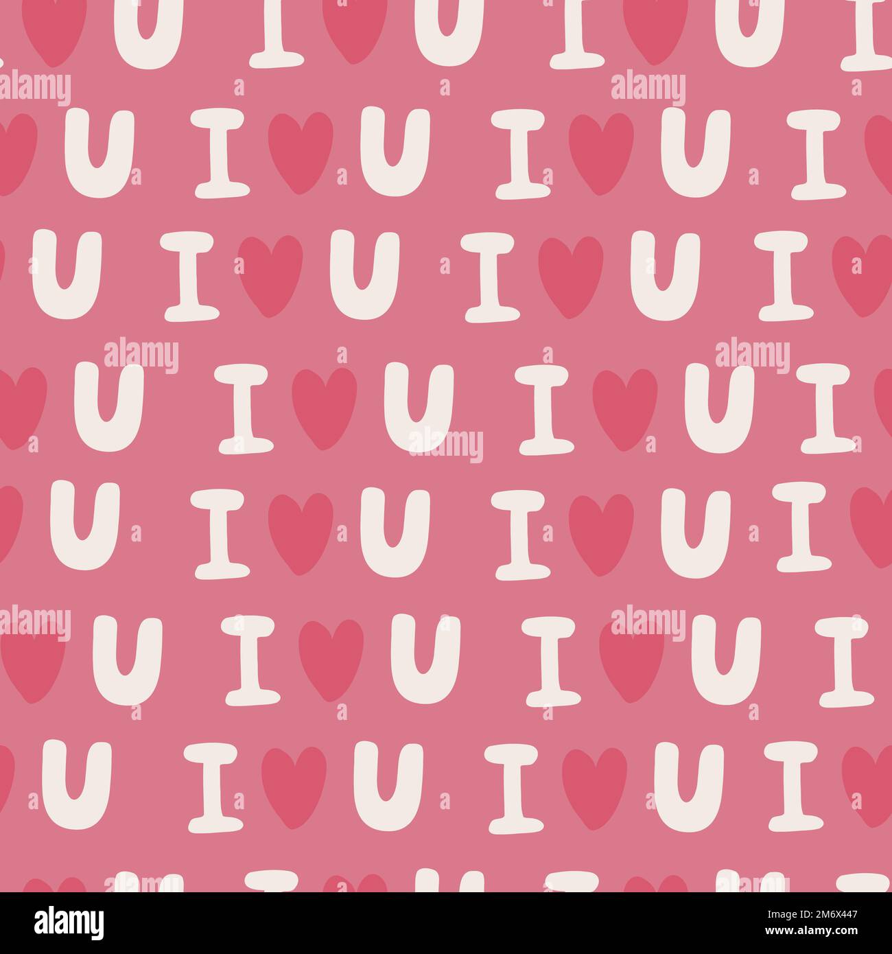 Seamless pattern with red hearts, declarations of love. Valentine's day ...