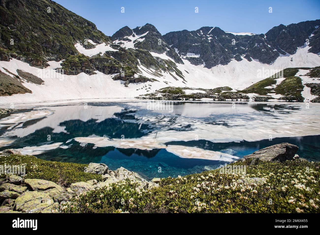 Alpine Lake in Caucasus Mountains Stock Photo - Alamy