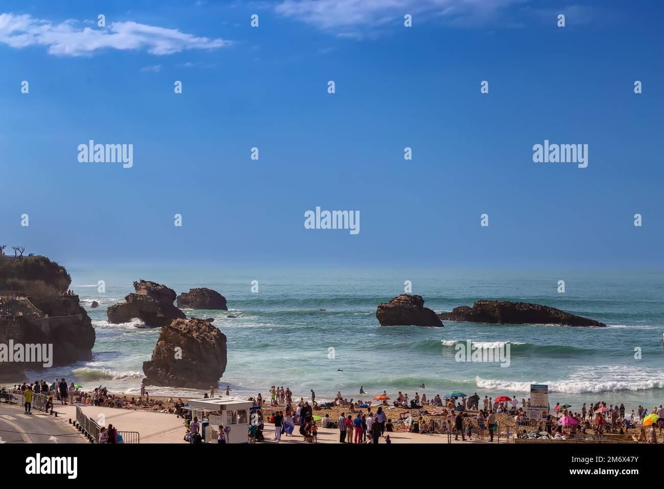 Beach in Biarritz, France Stock Photo - Alamy