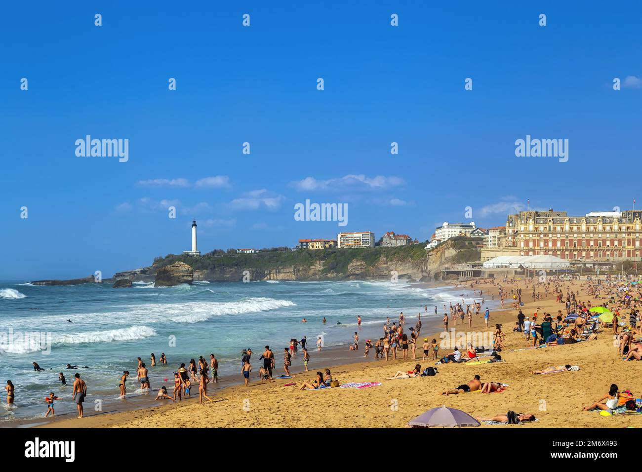 Beach in Biarritz, France Stock Photo - Alamy