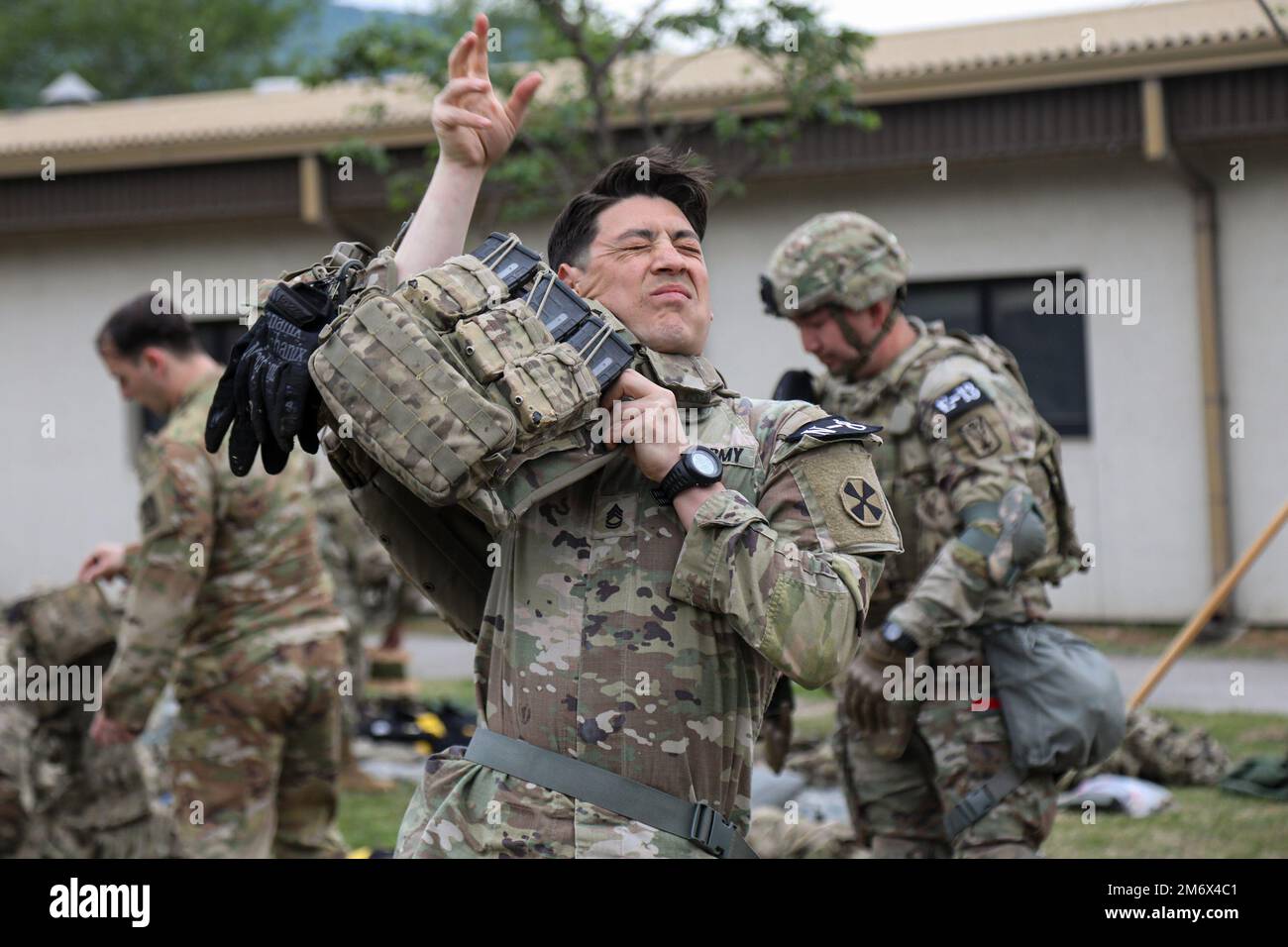 U.S. Army Sgt. 1st Class Phillip Cox, assigned to Eighth Army's ...