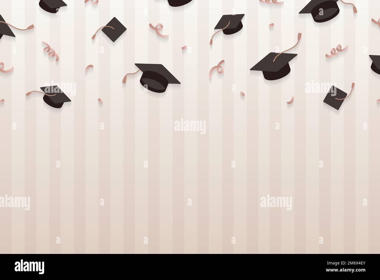 Graduation background with mortar boards vector Stock Vector Image ...