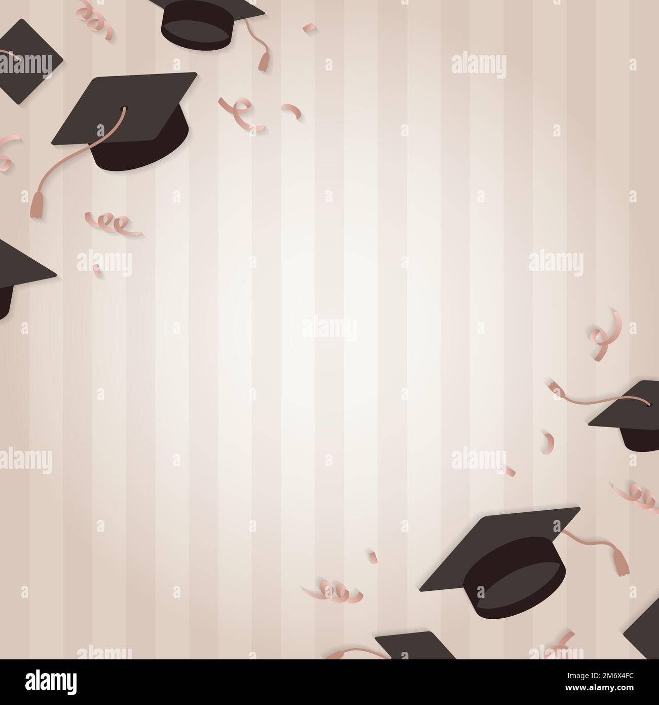 Graduation background with mortar boards vector Stock Vector Image ...