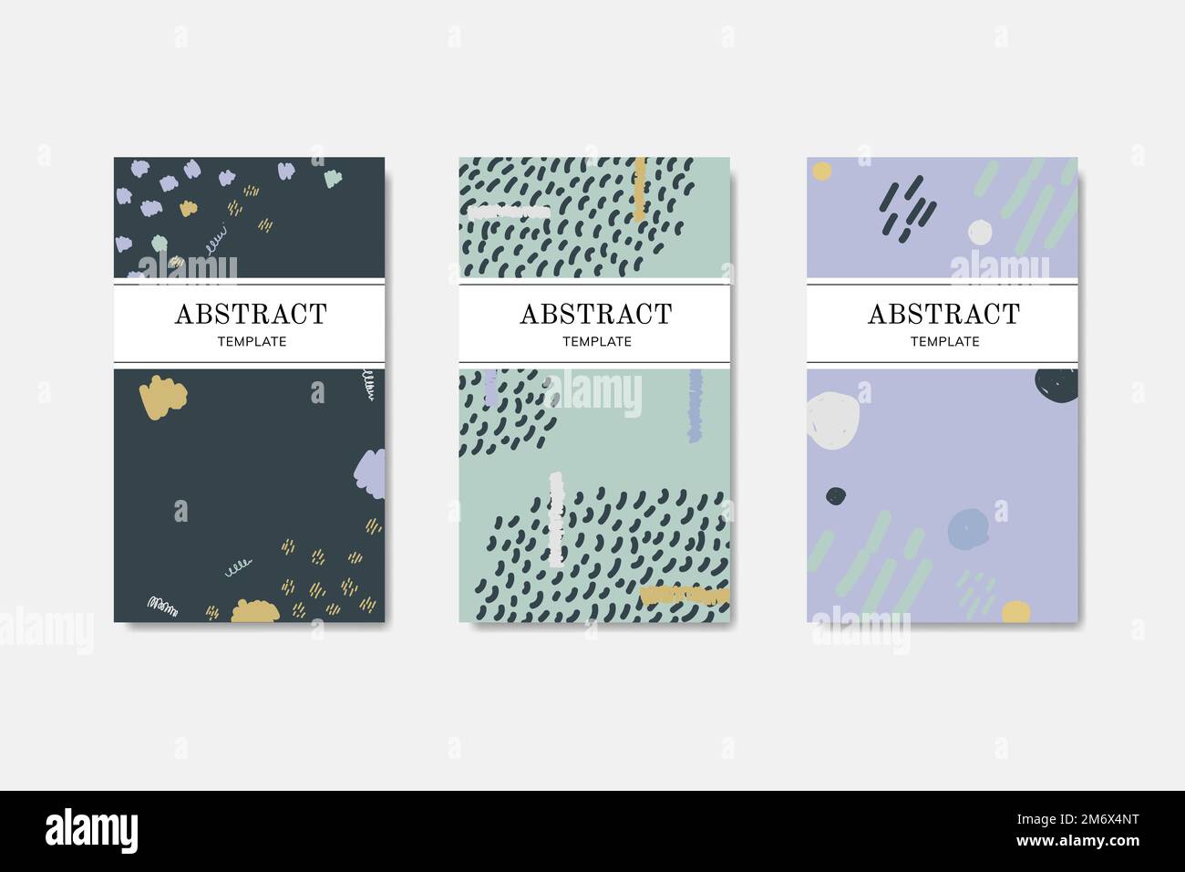 Abstract element patterned vector templates set Stock Vector Image ...