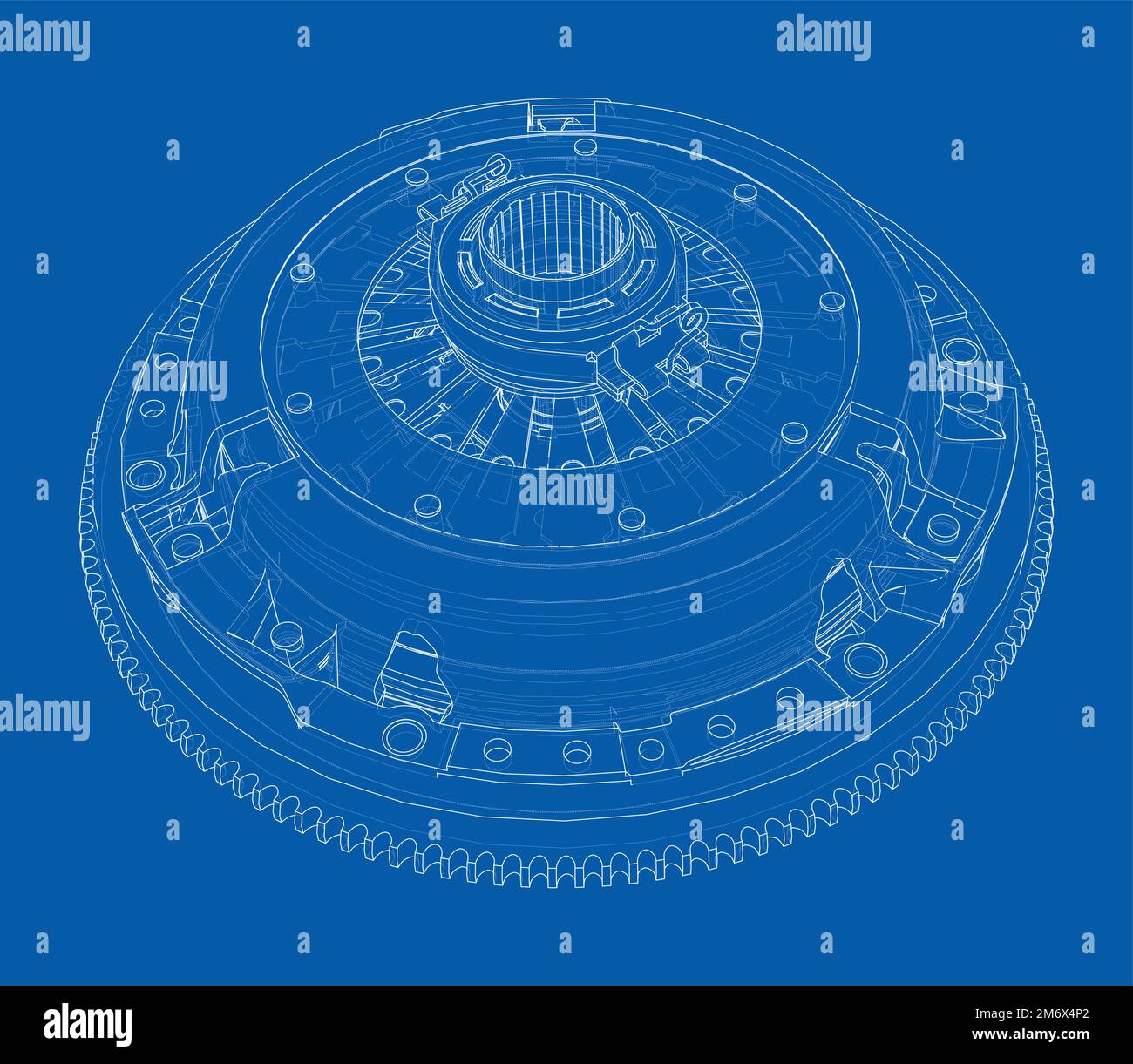 Sketch of clutch basket for the car. Vector Stock Vector Image & Art ...