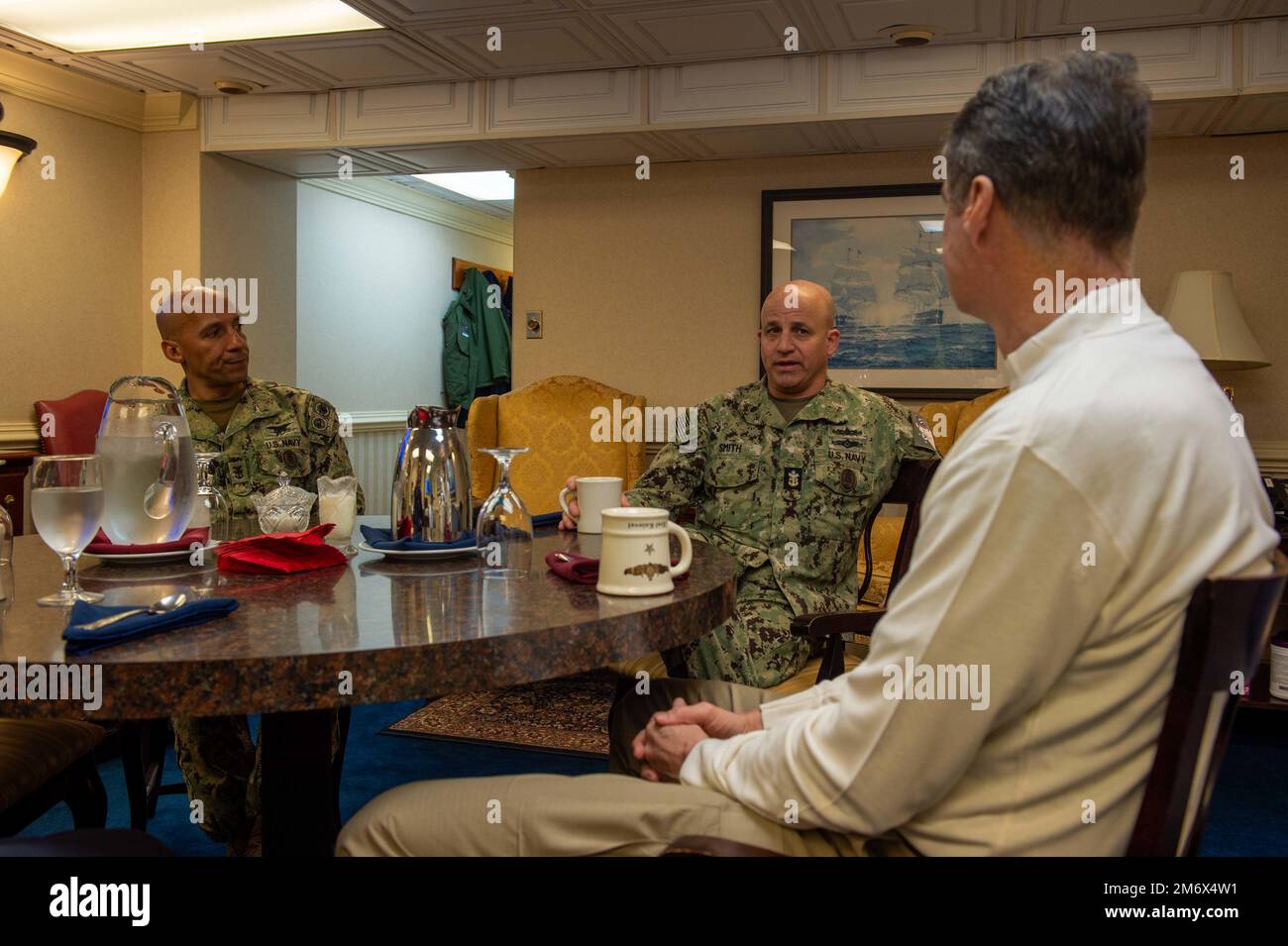 220508-N-GP384-1100 MEDITERRANEAN SEA (May 8, 2022) From left to right ...