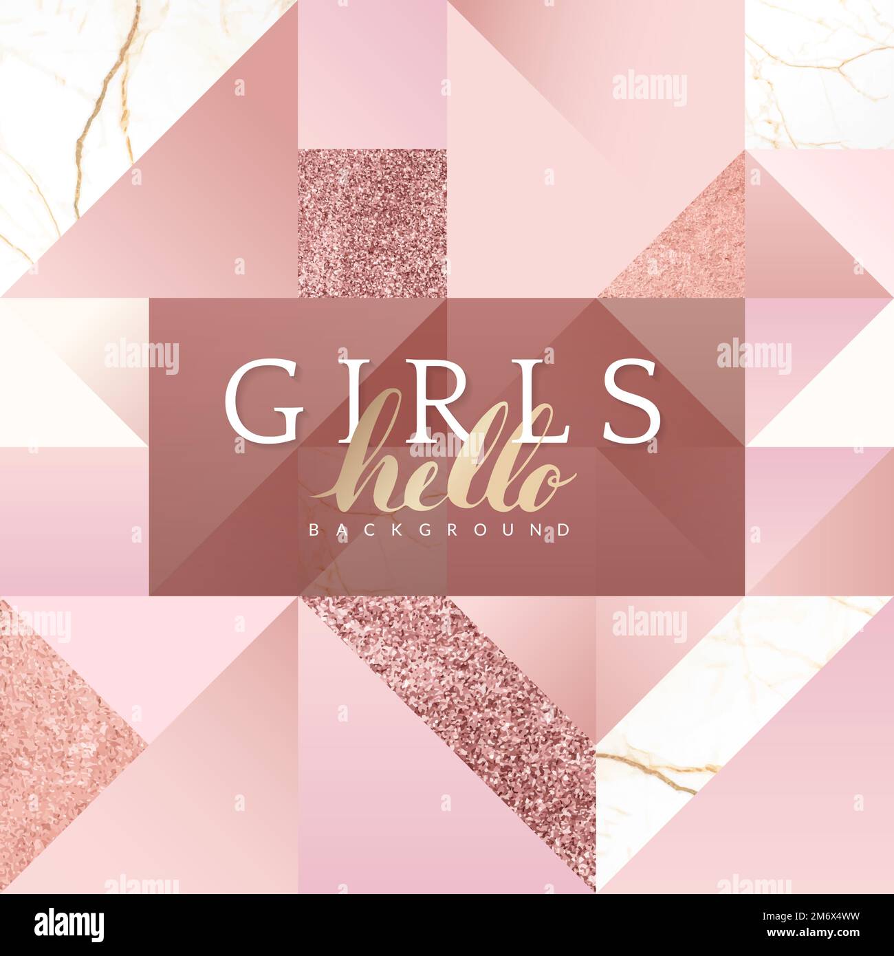 Pink feminine geometric background vector Stock Vector Image & Art - Alamy