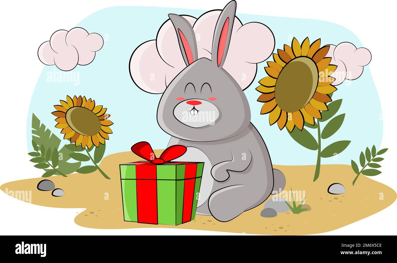 Cute funny bunny in Stock Vector Images - Alamy