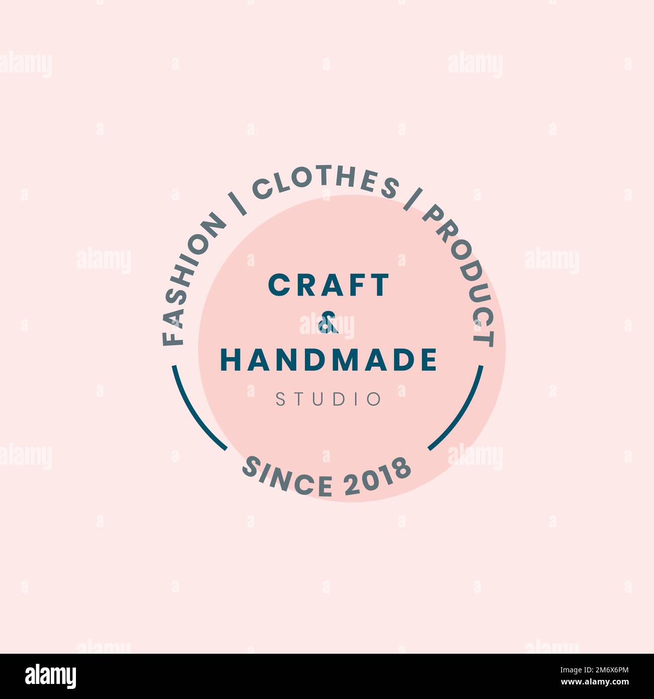 Handmade crafts logo badge design Stock Vector Image & Art - Alamy
