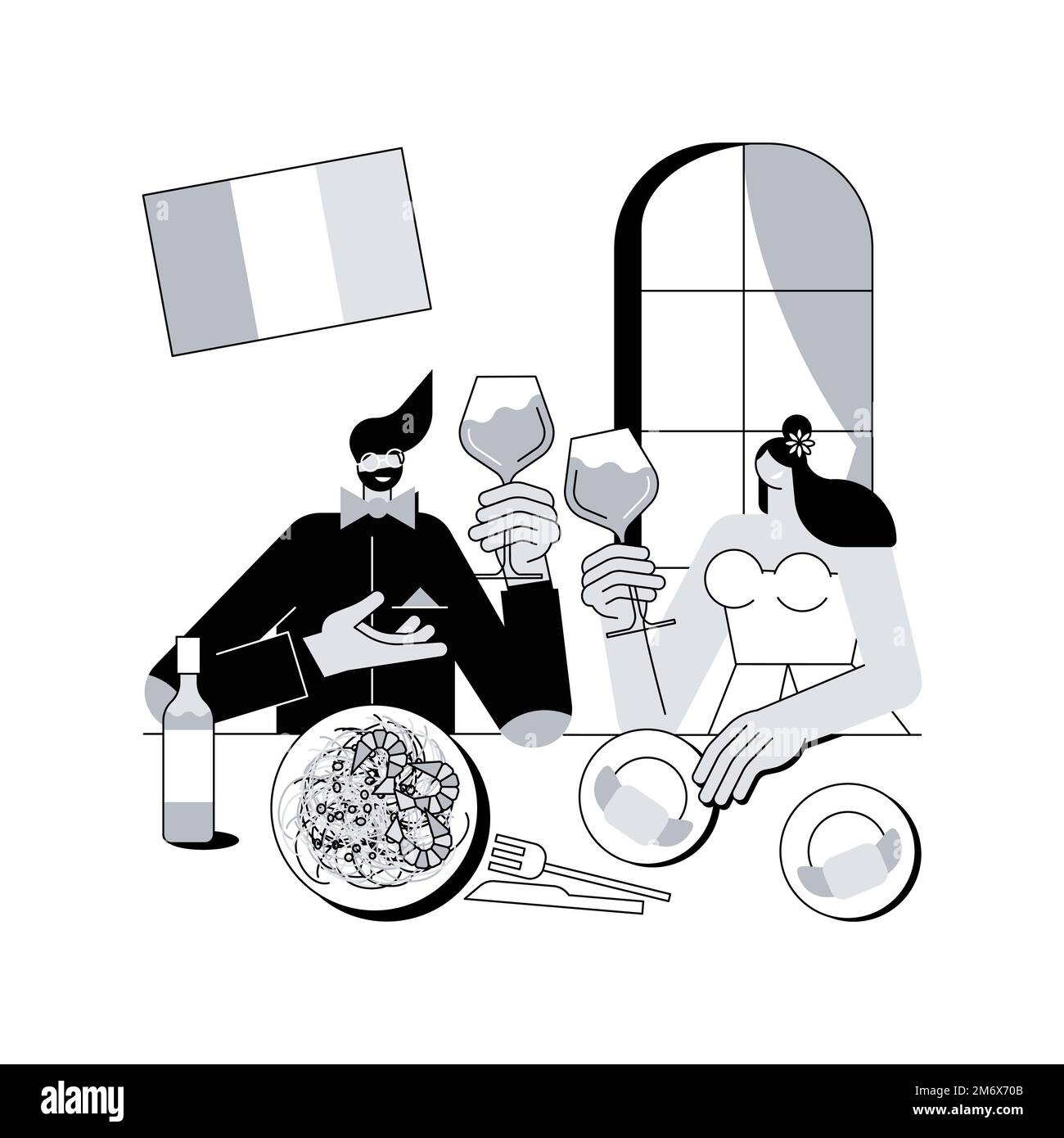 French cuisine abstract concept vector illustration. Classic european ...