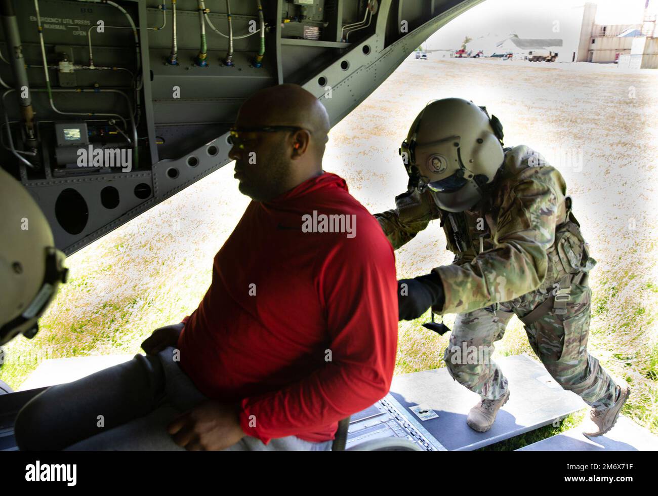 Army Spc. Dwight Heath, from 2nd Battalion, 3rd Combat Aviation Brigade ...