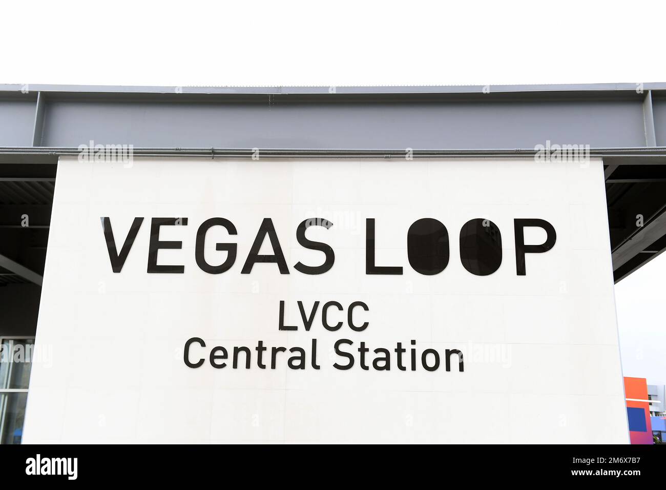 Las Vegas, USA. 05th Jan, 2023. A sign for the underground Tesla ...
