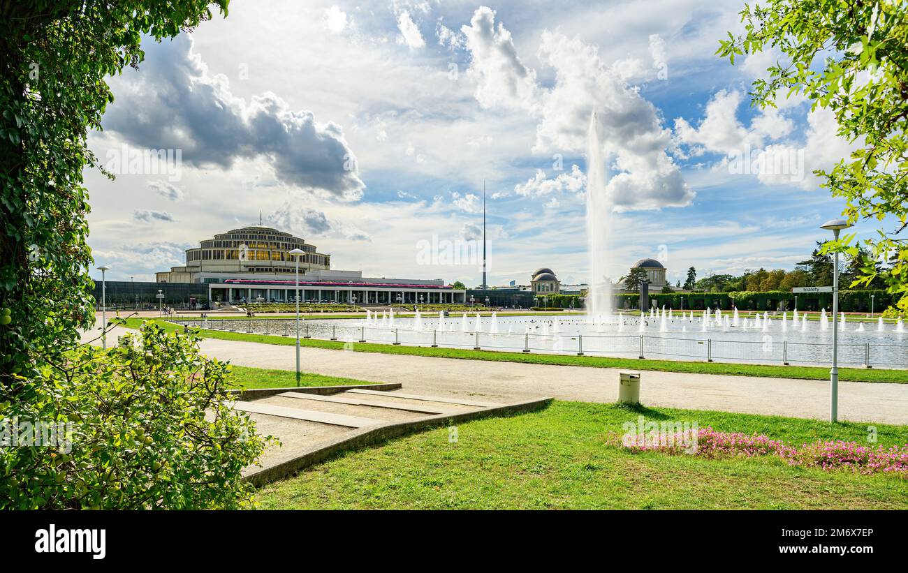 Wroclaw Multimedia Fountain at Centennial Hall. High quality photo ...