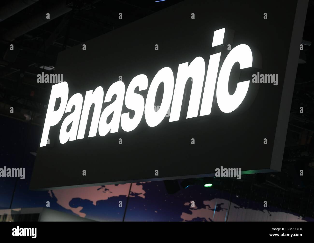 Las Vegas, USA. 05th Jan, 2023. A Panasonic sign is displayed during ...